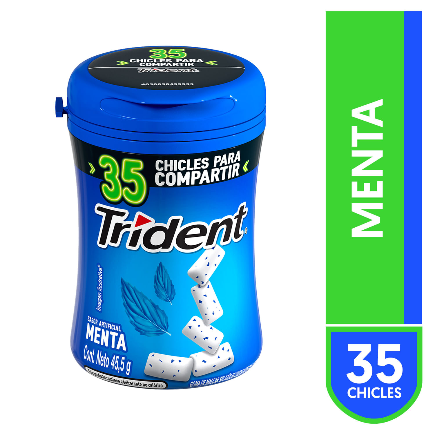 Trident Menta Botella 35 unidades - Tienda Mondelez