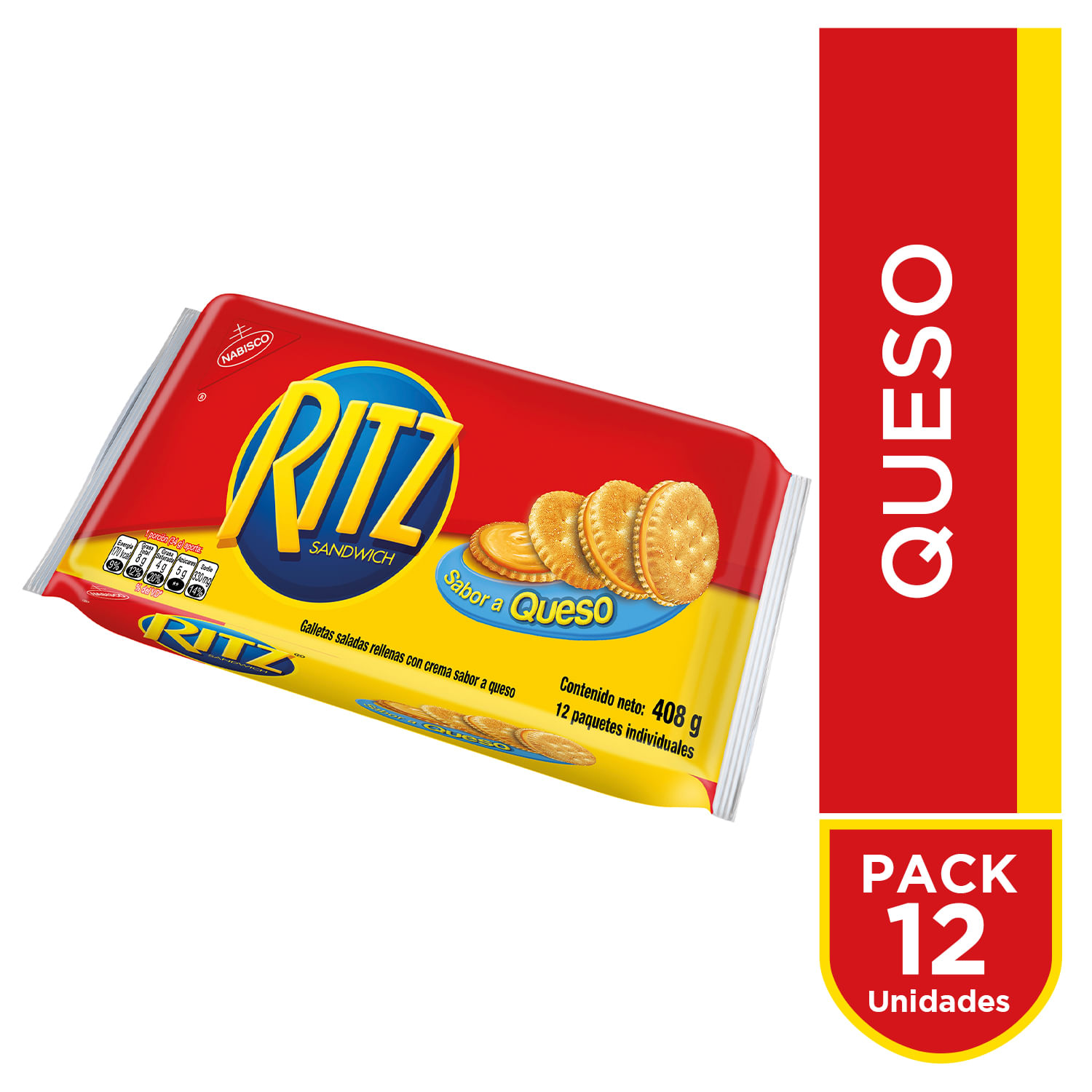 Galleta Salada Ritz con Queso 12 Pack - Tienda Mondelez
